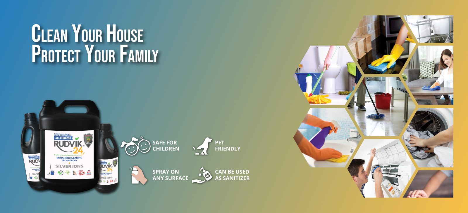 MULTI-PURPOSE Herbal Cleaner and Disinfectant free of Chemical Alcohol