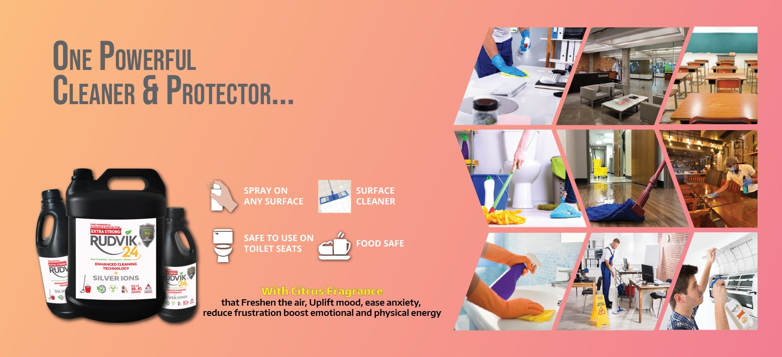 MULTI-PURPOSE Herbal Cleaner and Disinfectant free of Chemical Alcohol